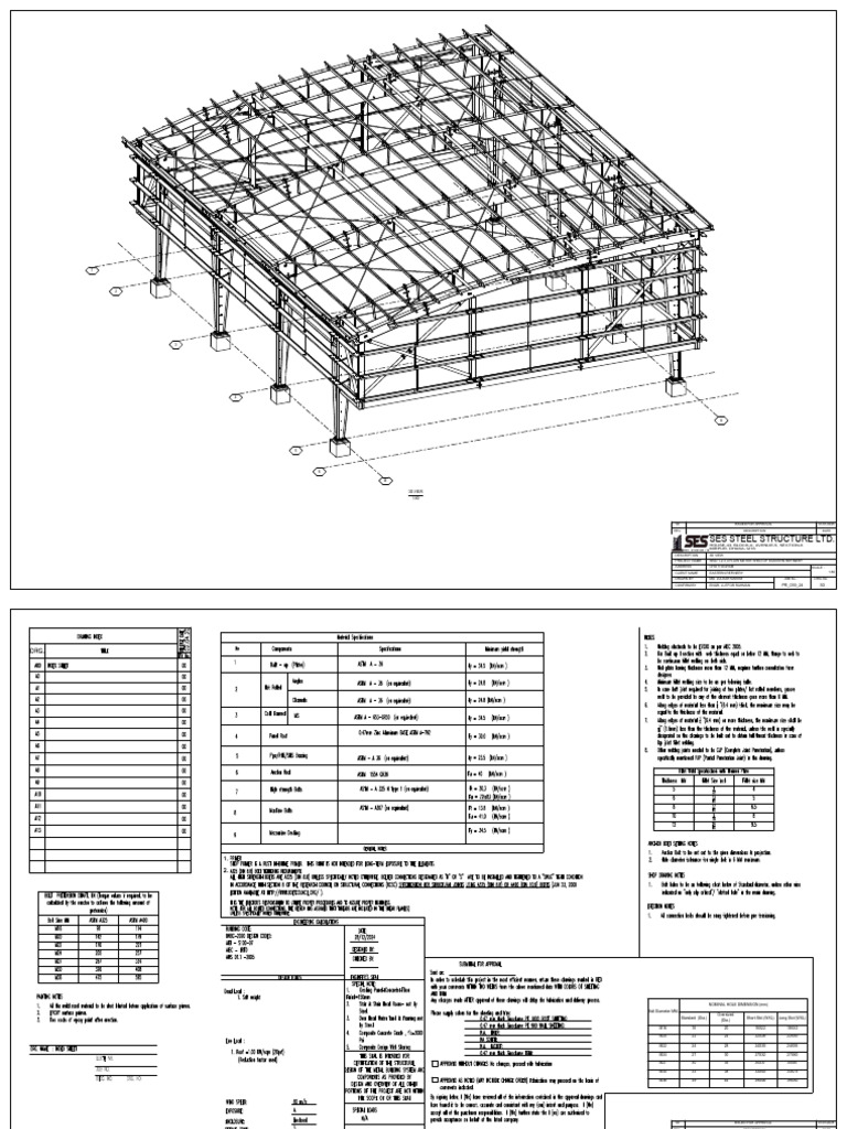 30x37 Steel Building Design Plans | PDF | Metalworking