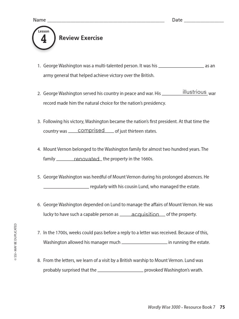 Wordly Wise 3000 Book 7 Lesson 1 | PDF | United Farm Workers | Economies