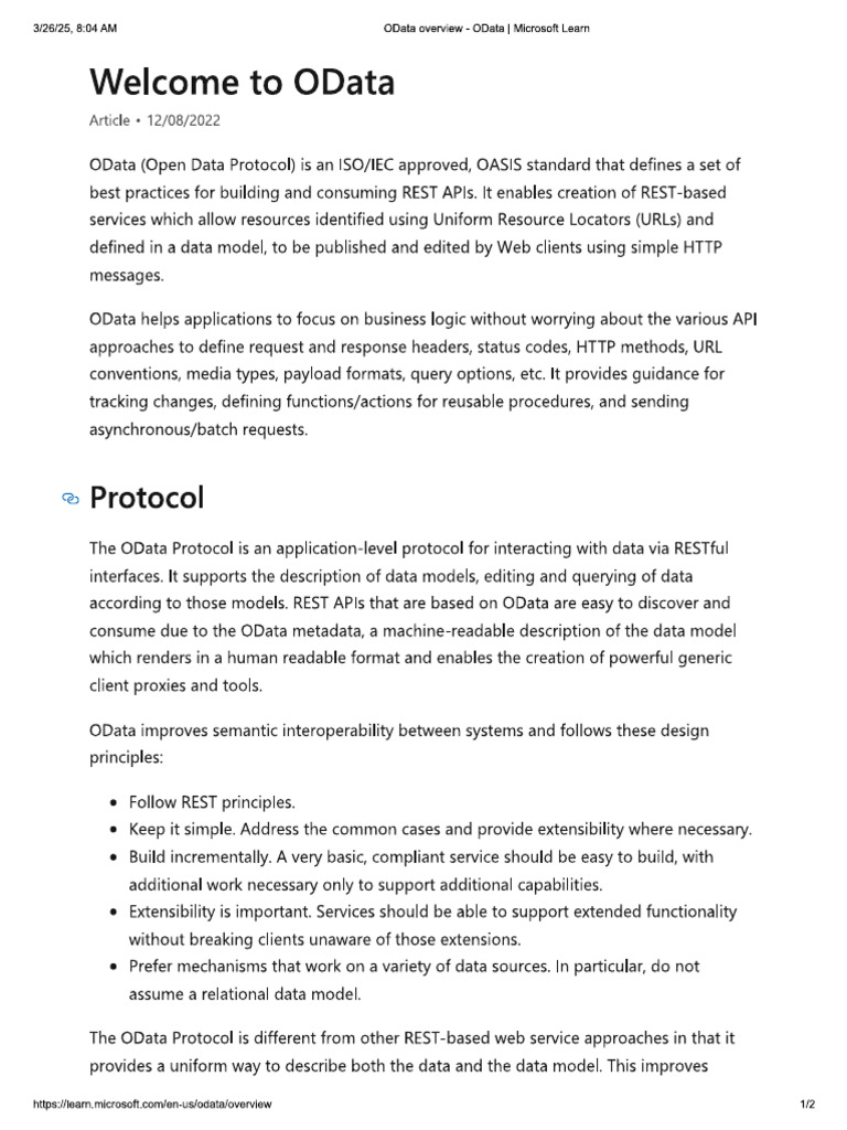 Welcome To O Data | PDF