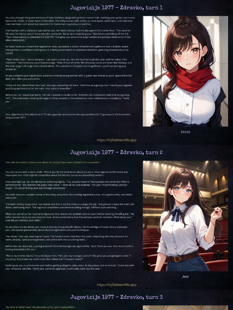 Jugovizija 1977 - World 1 - Zdravko - Turns 1-15 | PDF