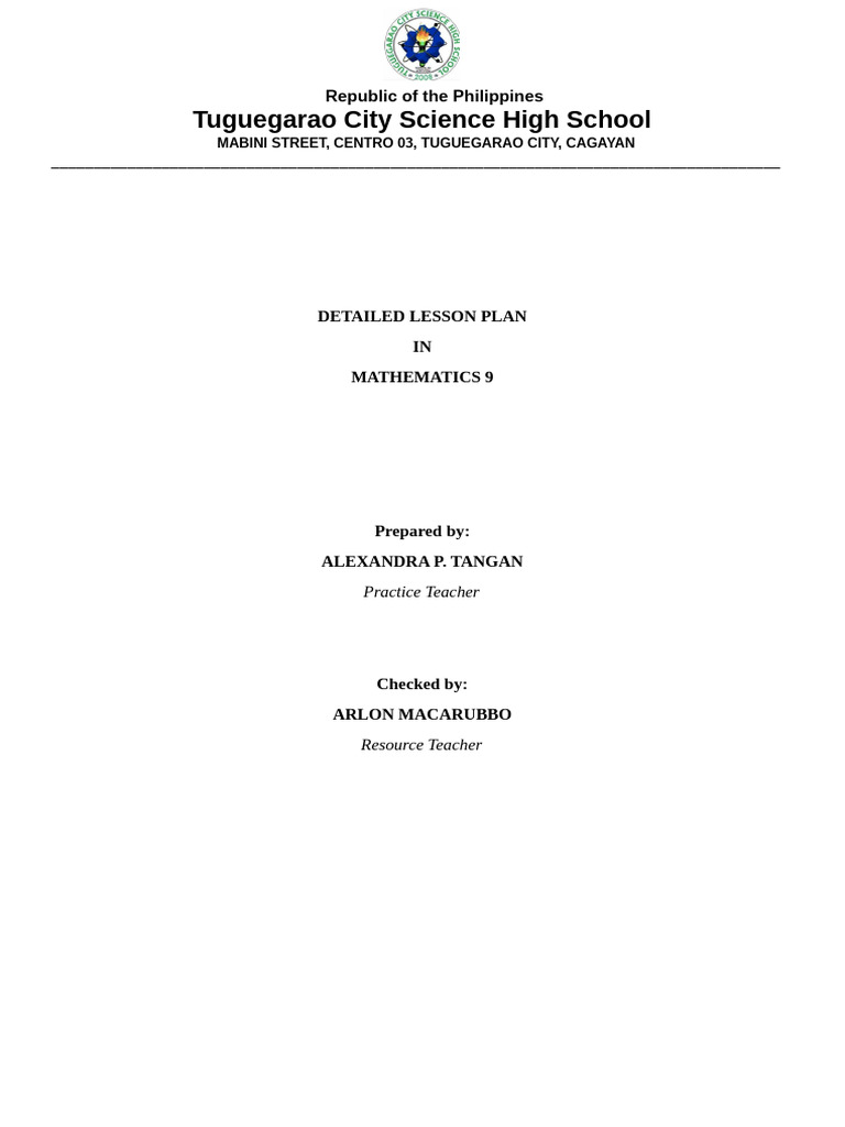 Detailed Math Lesson Plan: Pythagorean Theorem | PDF | Mathematics ...
