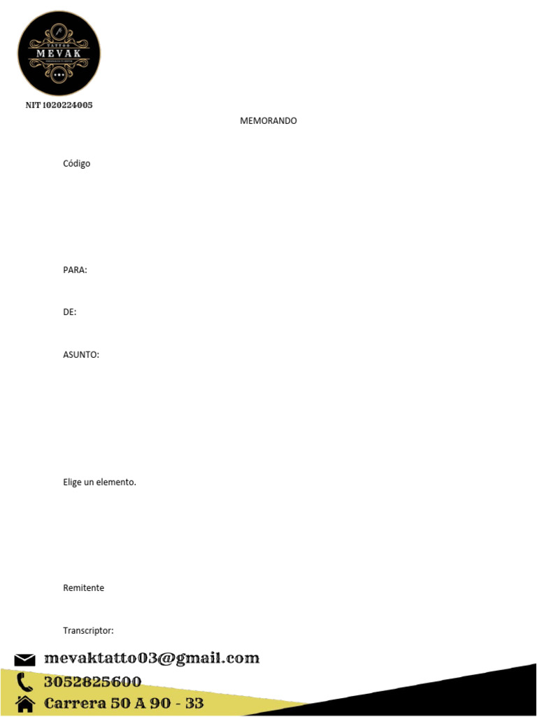 Hoja Memorando Esquema | PDF