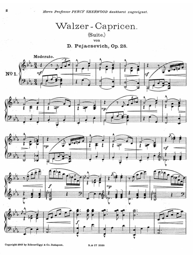 Pejacevic Op.28 Walzer-Capricen | PDF