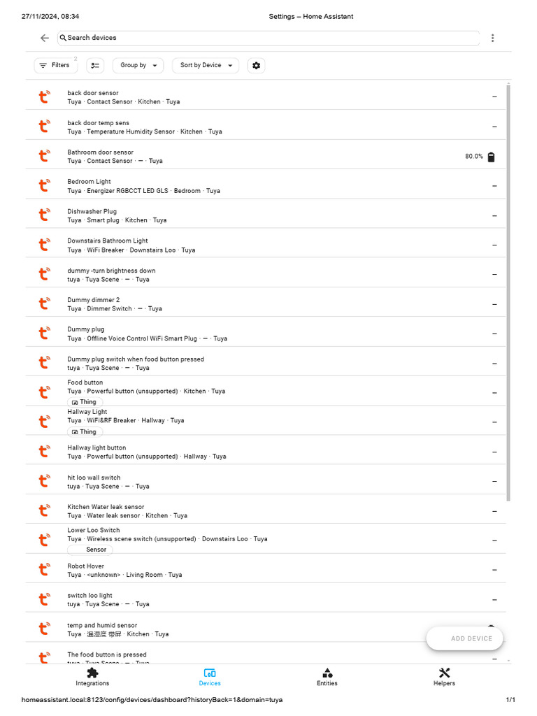 TUYA Settings - Home Assistant | PDF | Electrical Engineering | Equipment