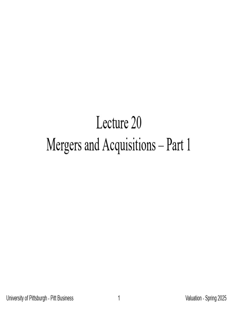 Mergers and Acquisitions Overview | PDF | Mergers And Acquisitions | Stocks
