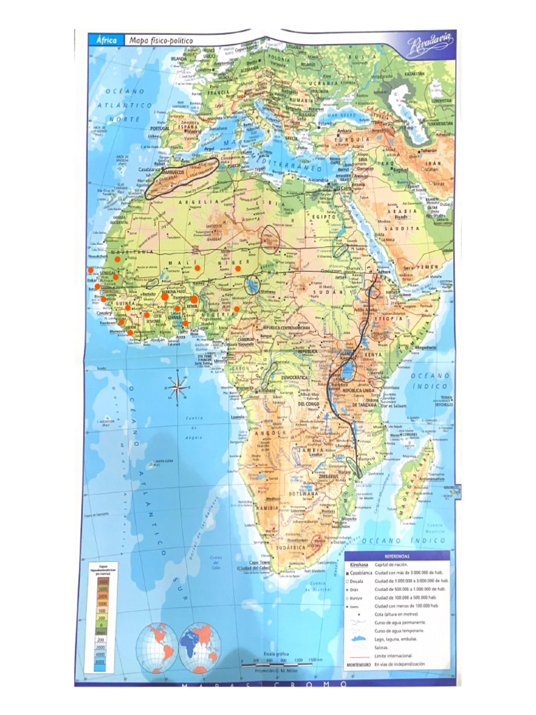 África - Mapa Físico-Político | PDF