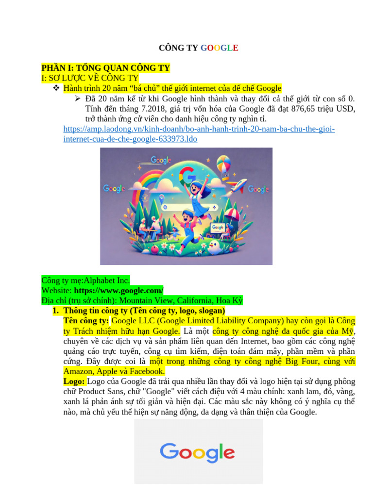 CÔNG TY GOOGLE (TT) | PDF
