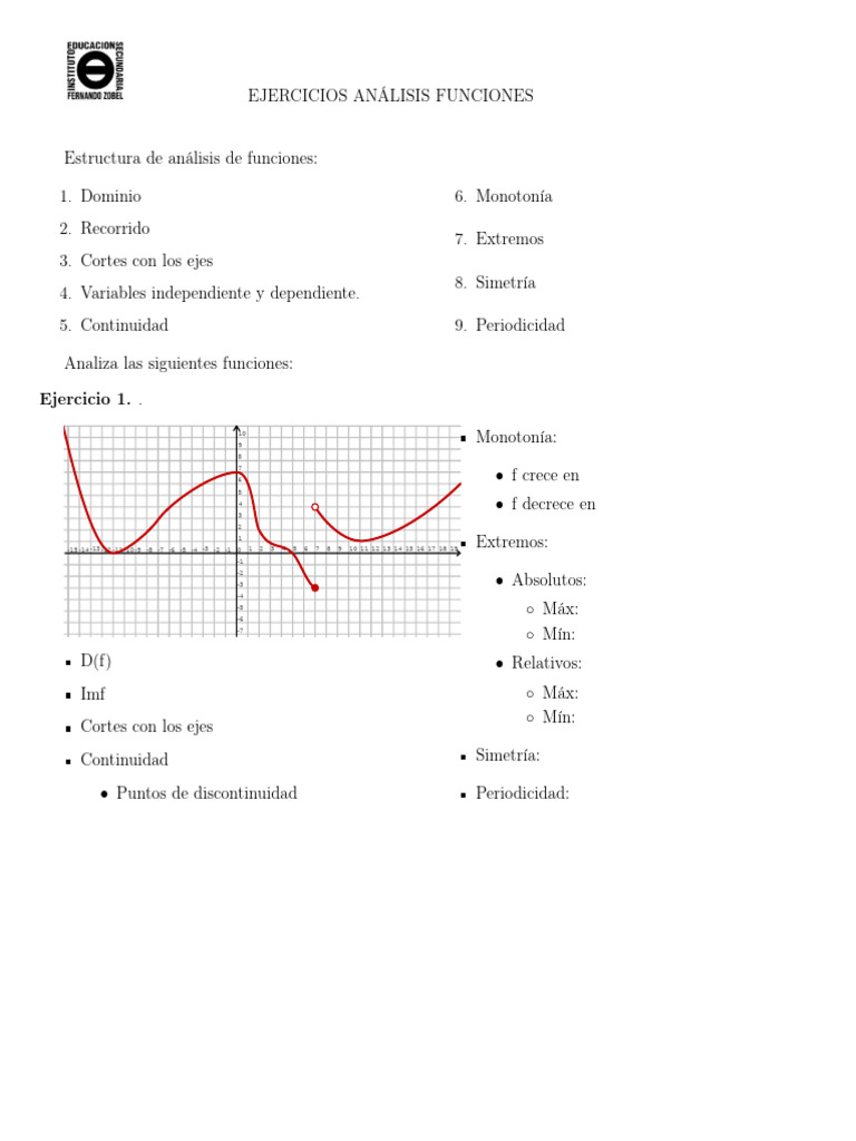 Ejercicios Funciones | PDF