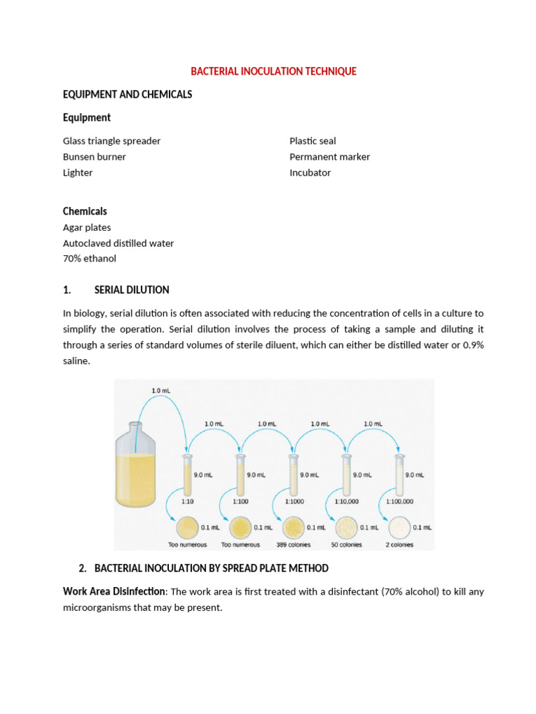 BACTERIAL-INOCULATION-TECHNIQUE | PDF