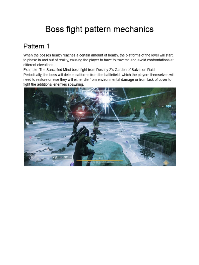 Boss Fight Pattern Mechanics | PDF