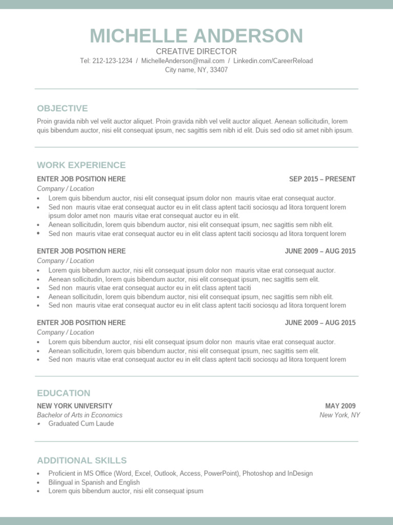 Michelle Anderson - Creative Director Resume | PDF