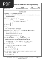Hsslive Xii Maths Model Exam Key 2025 | PDF | Functions And Mappings | Abstract Algebra
