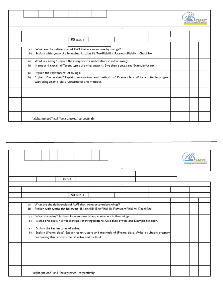 BIS402 Advanced Java Model Paper | PDF | Computing | Computer Libraries