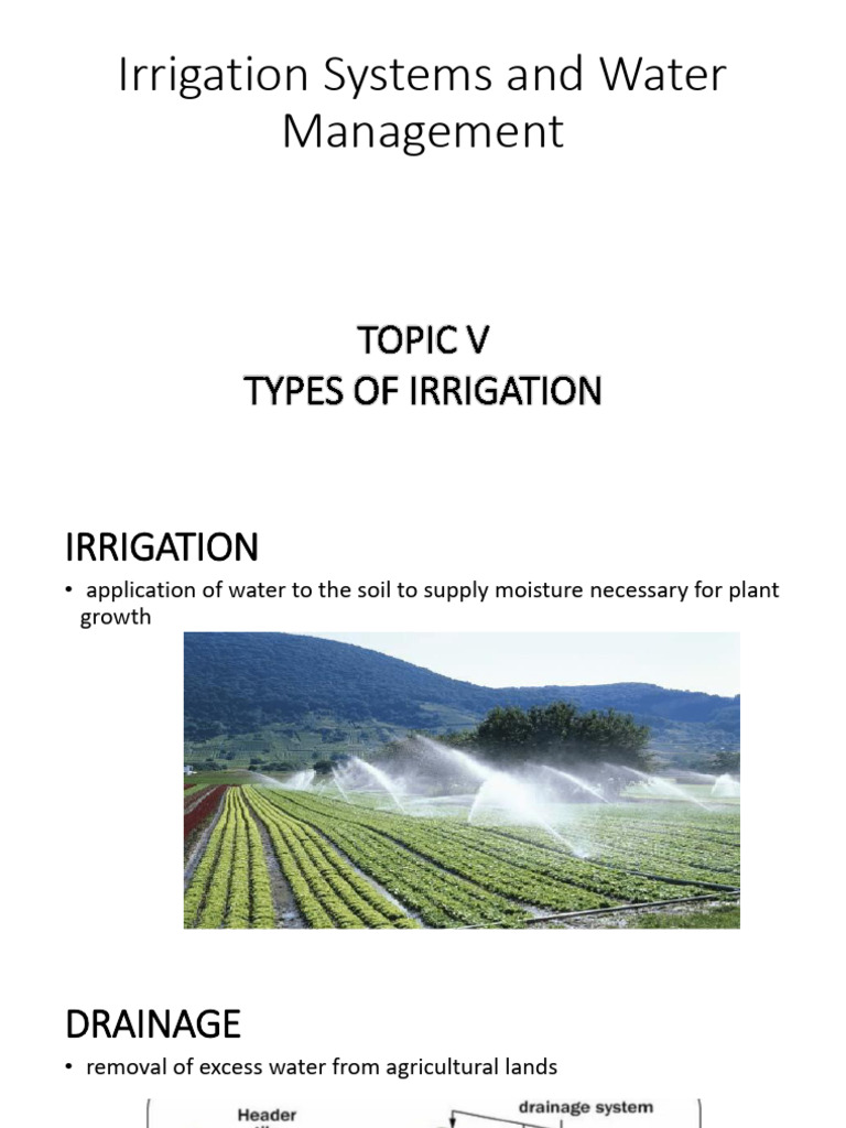 Irrigation Systems Overview and Benefits | PDF | Irrigation | Agriculture