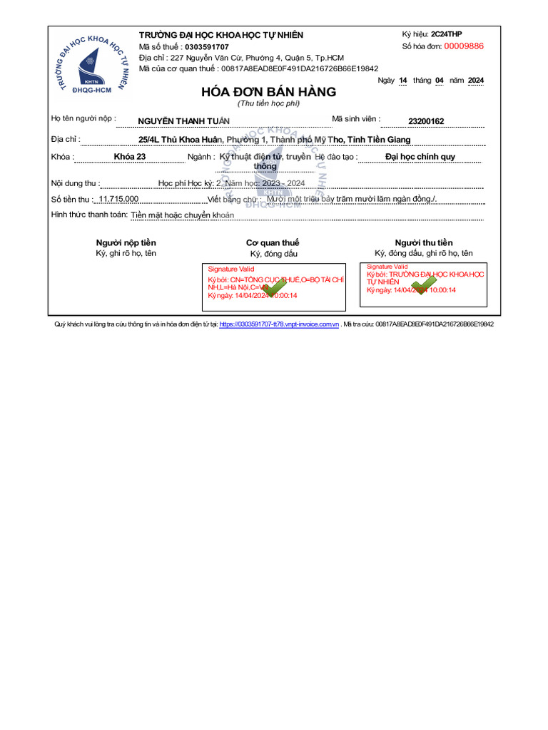 KH TN VN Pay 0101982014100 | PDF