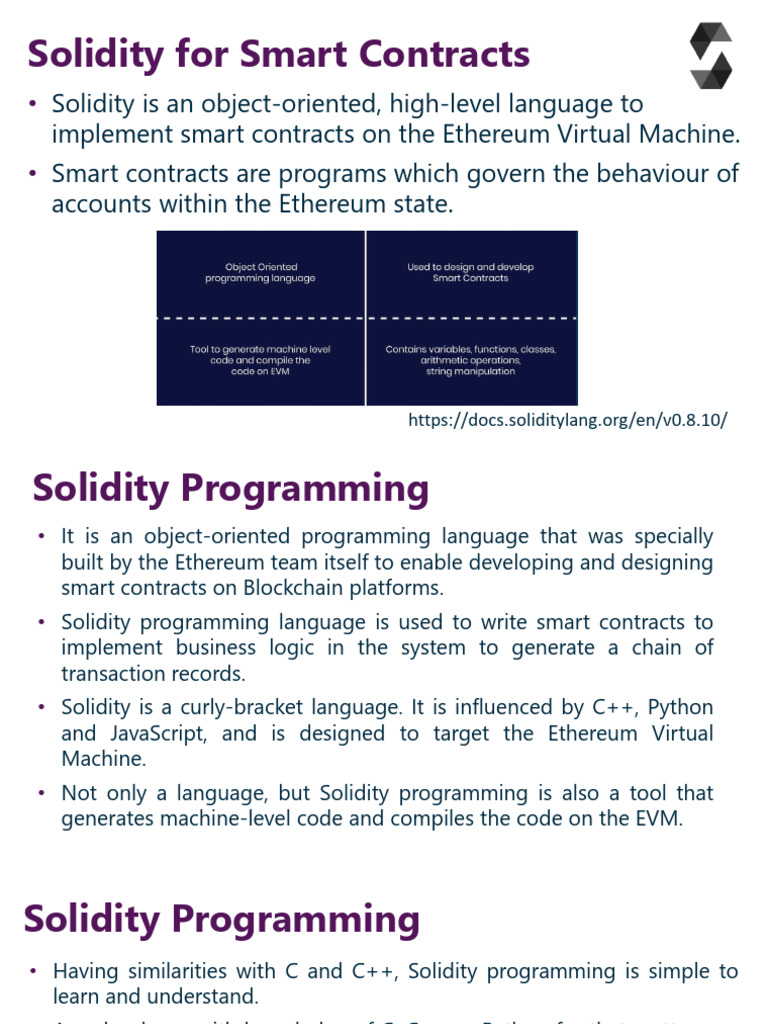 Slides 3 Solidity Programming | PDF | Data Type | Integer (Computer Science)