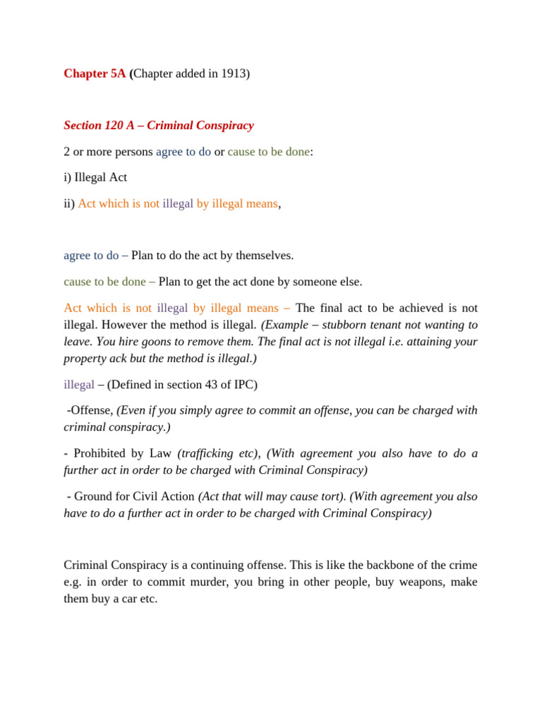 Understanding Criminal Conspiracy Laws | PDF