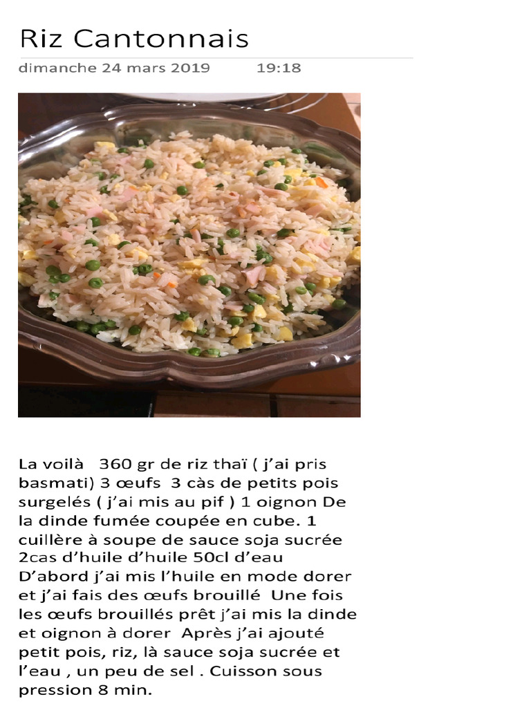 Riz Cantonnais | PDF