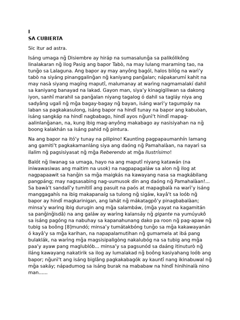 Kabanata 1_Sa Ibabaw ng Kubyerta | PDF