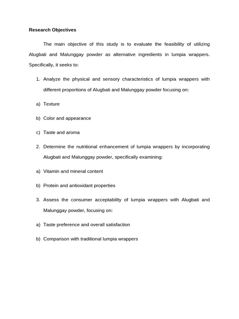 Activity 2 - Research Objectives | PDF