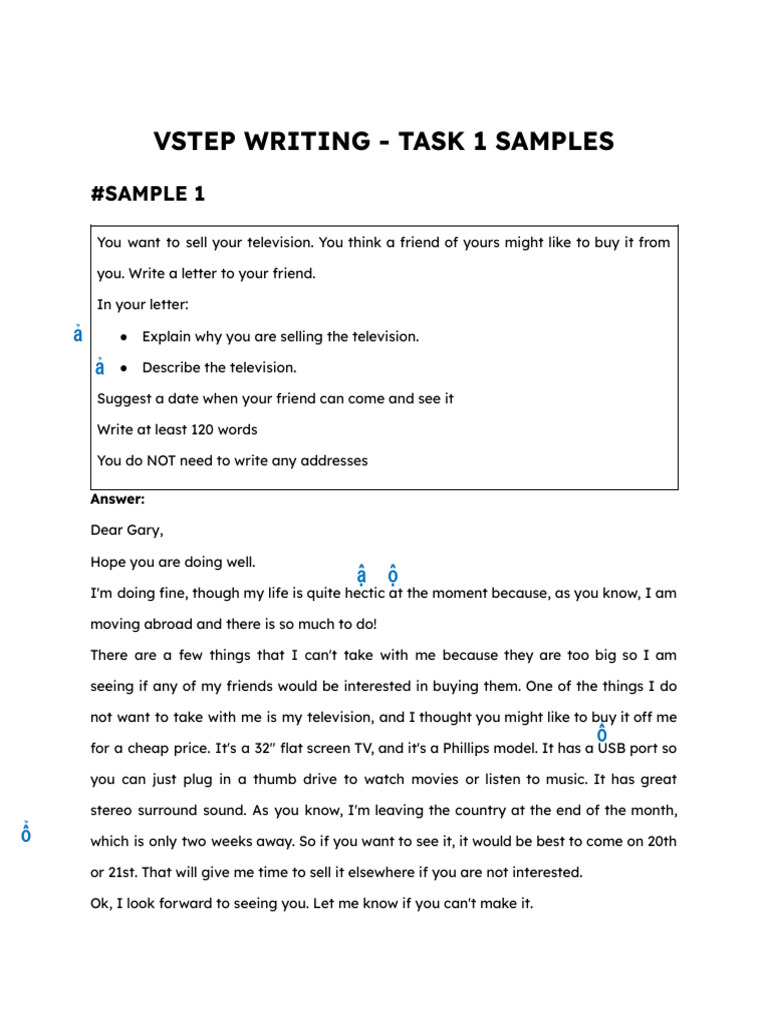 Vstep Writing Task 1 Sample | PDF | Insurance | Landlord