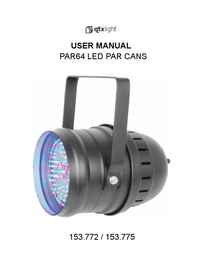 Led Par 64 Manual | PDF | Optics | Light Emitting Diode