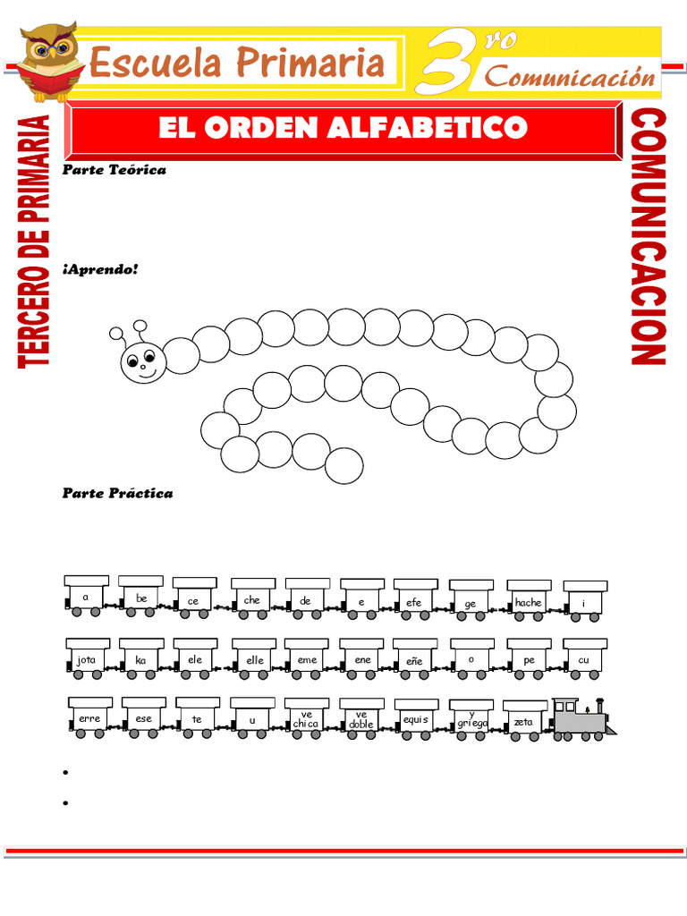 Actividades de Orden Alfabético para Niños | PDF | Alfabeto | Publicación