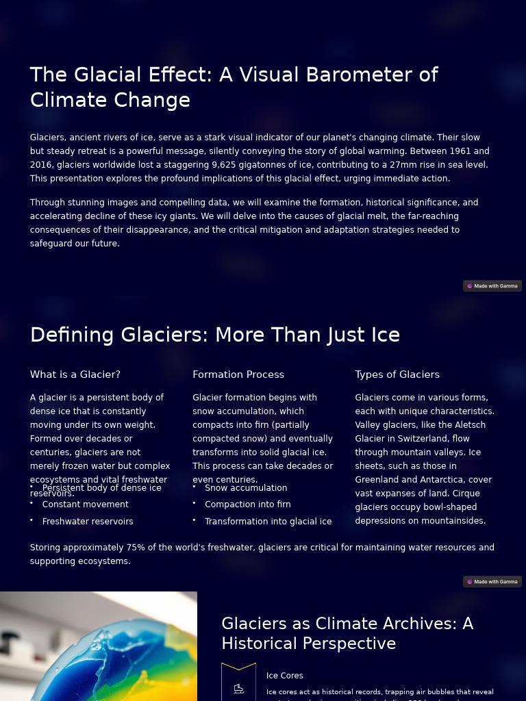 The-Glacial-Effect-A-Visual-Barometer-of-Climate-Change | PDF | Glacier ...