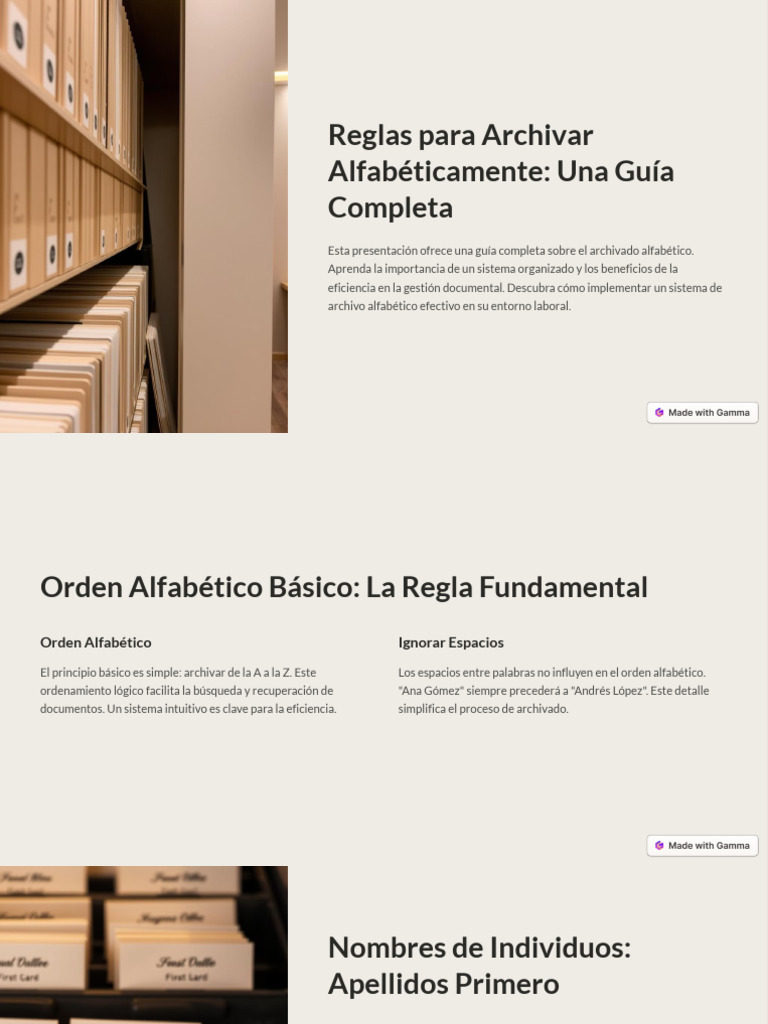 Reglas para Archivar Alfabéticamente | PDF | Comunicación humana ...