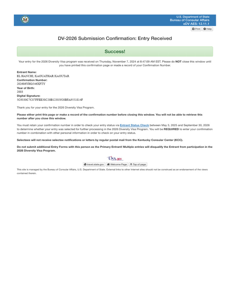 Electronic Diversity Visa Program | PDF | Immigration | Immigration Law