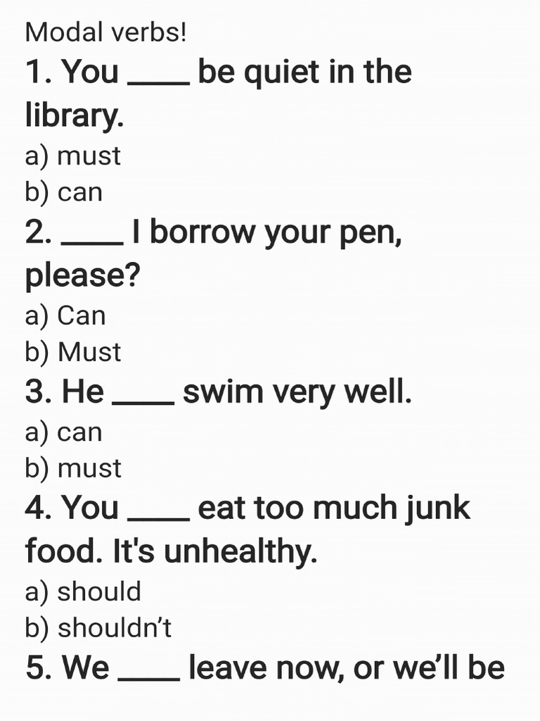 Modal verbs and Present Simple;Present cont tense | PDF