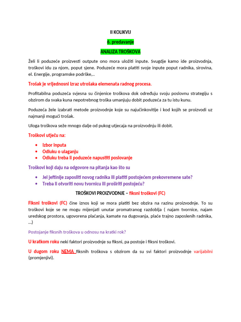 Ekonomija Skripta Ii | PDF