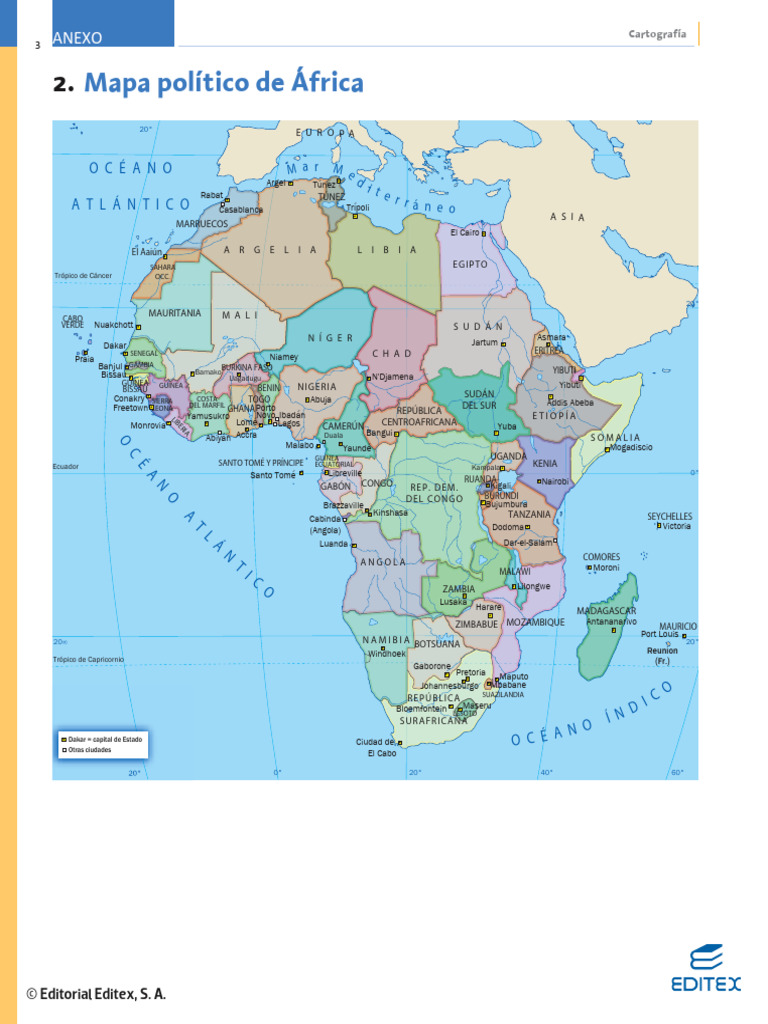Mapa Político África | PDF | África