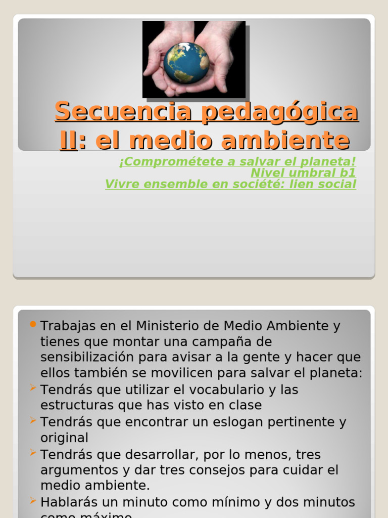 Secuencia Pedagogica Medio Ambiente | PDF