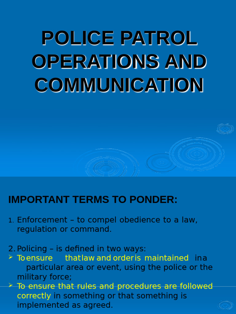 Police Patrol Operations Autosaved | PDF | Police | Police Car