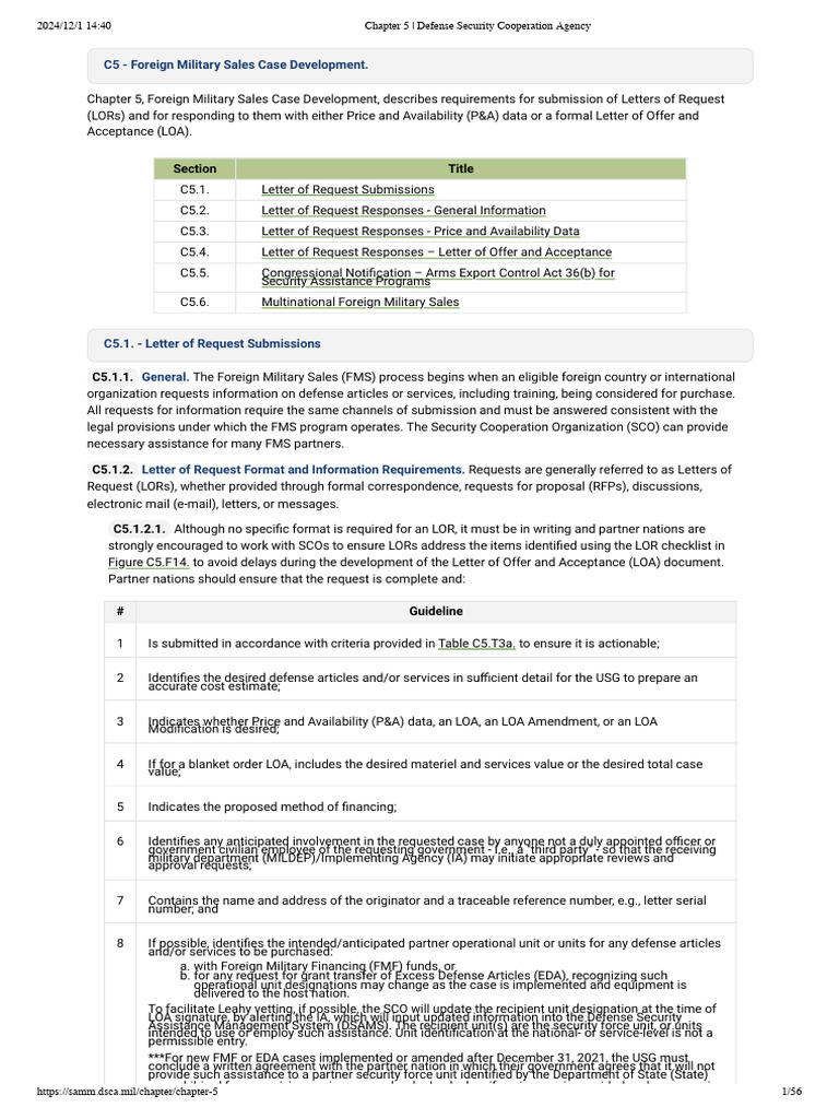 Foreign Military Sales Case Development | PDF | Military | National ...