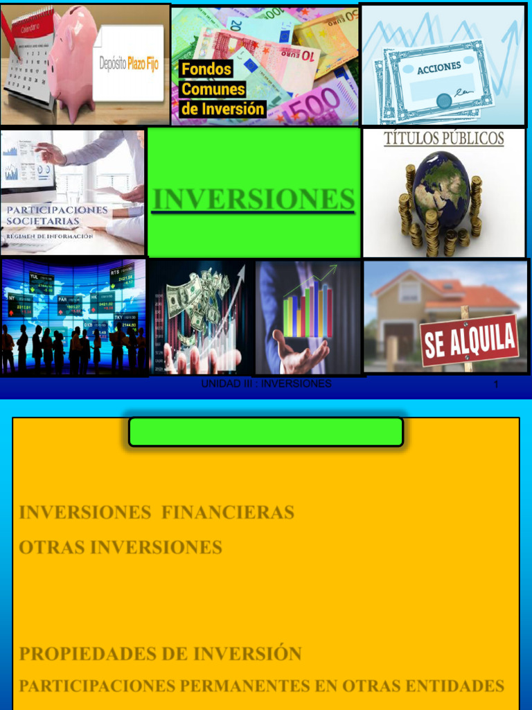 POWER UNIDAD III INVERSIONES | PDF | Inversiones | Compartir (Finanzas)