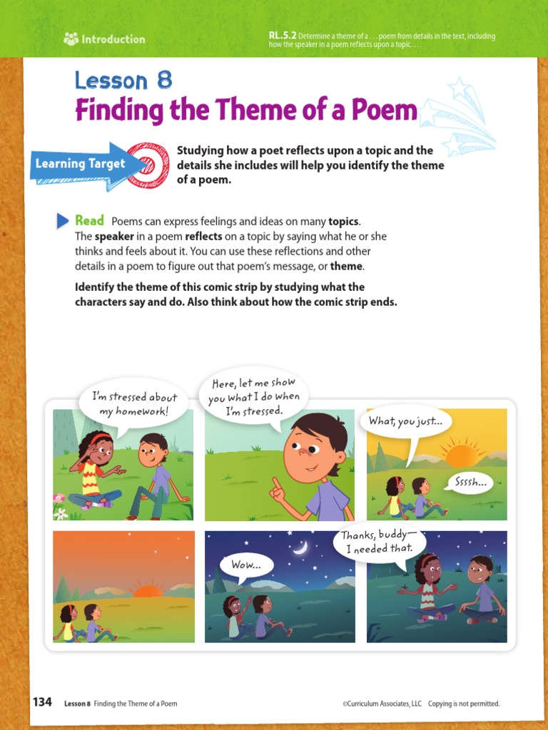 Lesson 8 Finding The Theme of A Poem 5.2 | PDF | Poetry