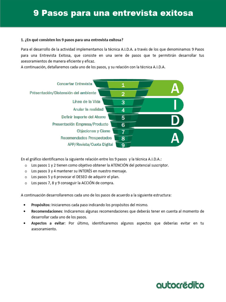 Introducci N 9 Pasos para Una Entrevista Exitosa | PDF
