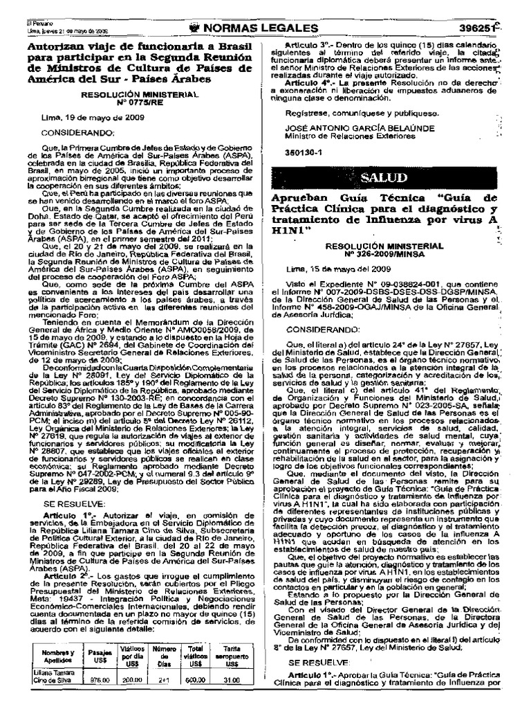 Rm-326-2009-Minsa | PDF