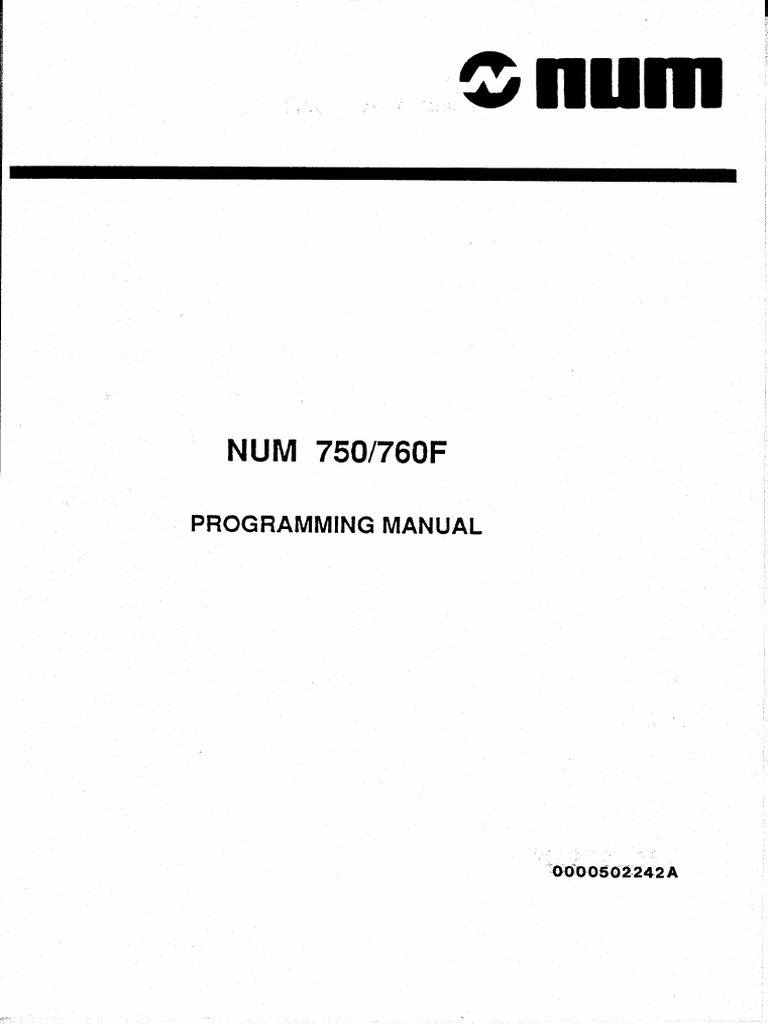 Manual Programare _NUM750 | PDF