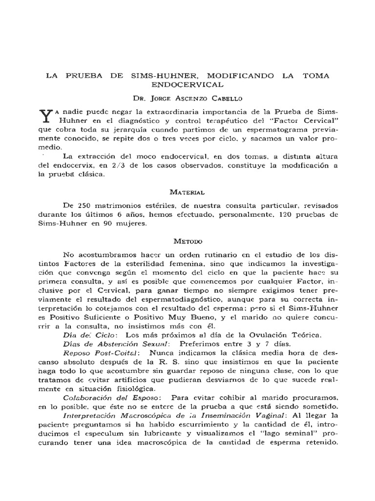 Dialnet LaPruebaDeSimsHuhnerModificandoLaTomaEndocervical 9506983 | PDF ...
