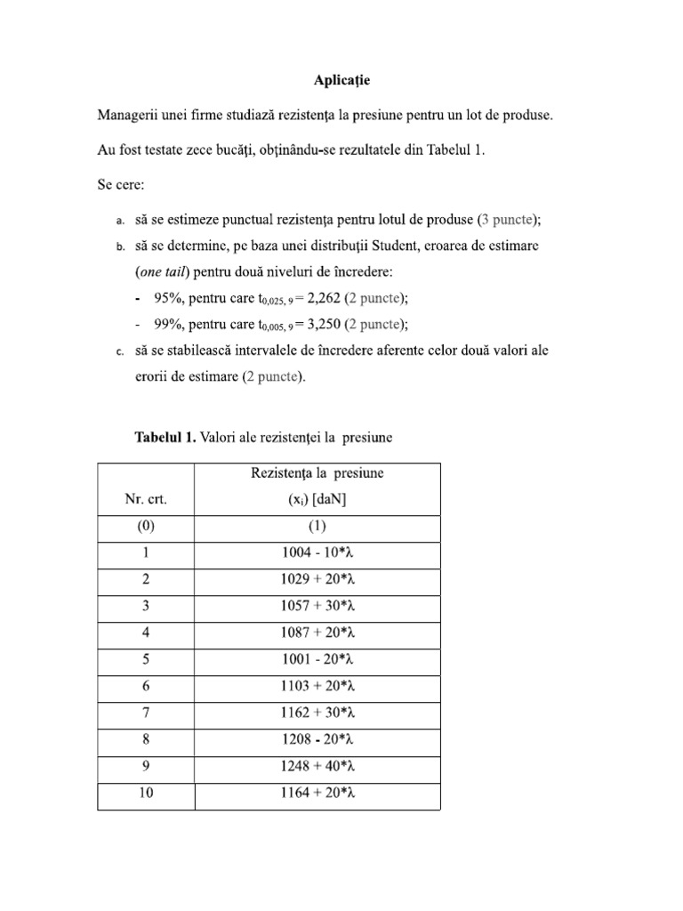 Statistica Model Aplicatie | PDF