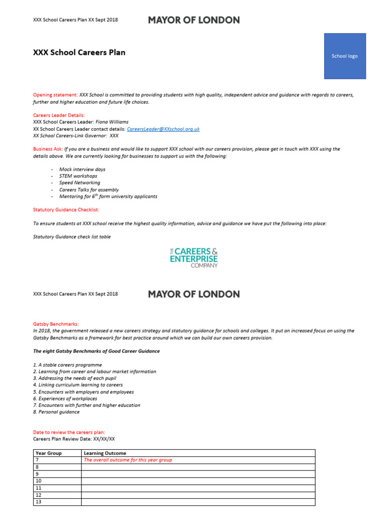 example_careers_plan | PDF | Business