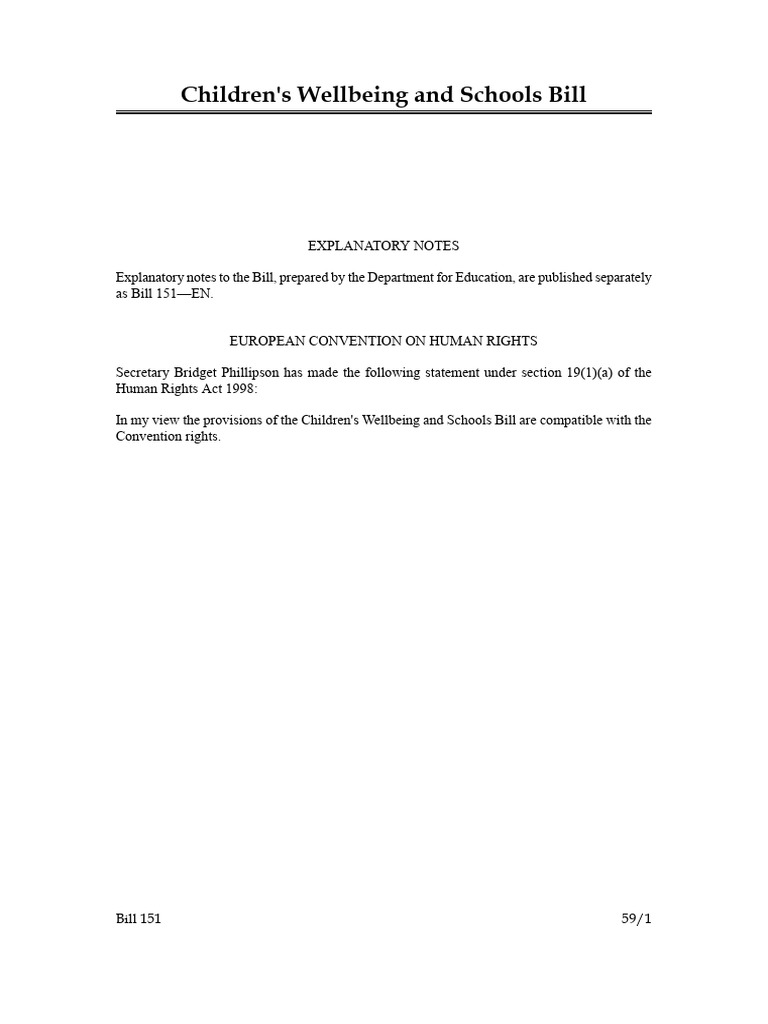 Children's Wellbeing and Schools Bill | PDF | Justice | Crime & Violence