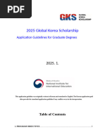 2025 GKS-G Application Guidelines (English) | PDF | Academic Degree | Birth Certificate