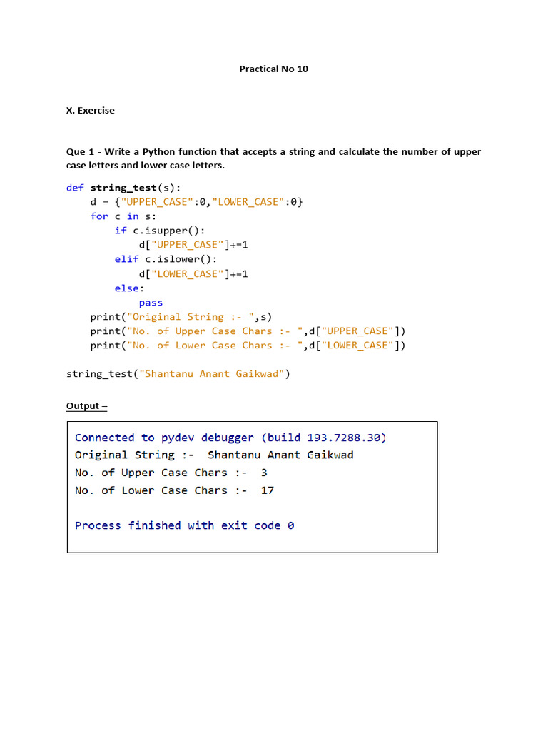 Practical No 10 | PDF