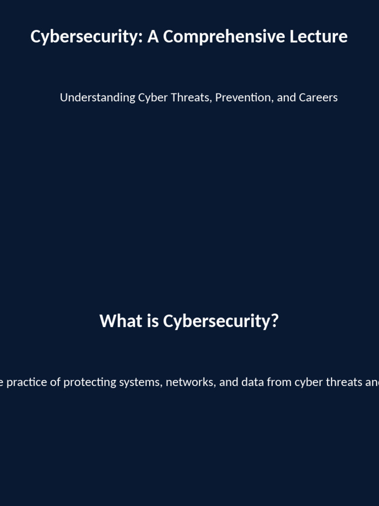 Themed Cybersecurity Lecture | PDF