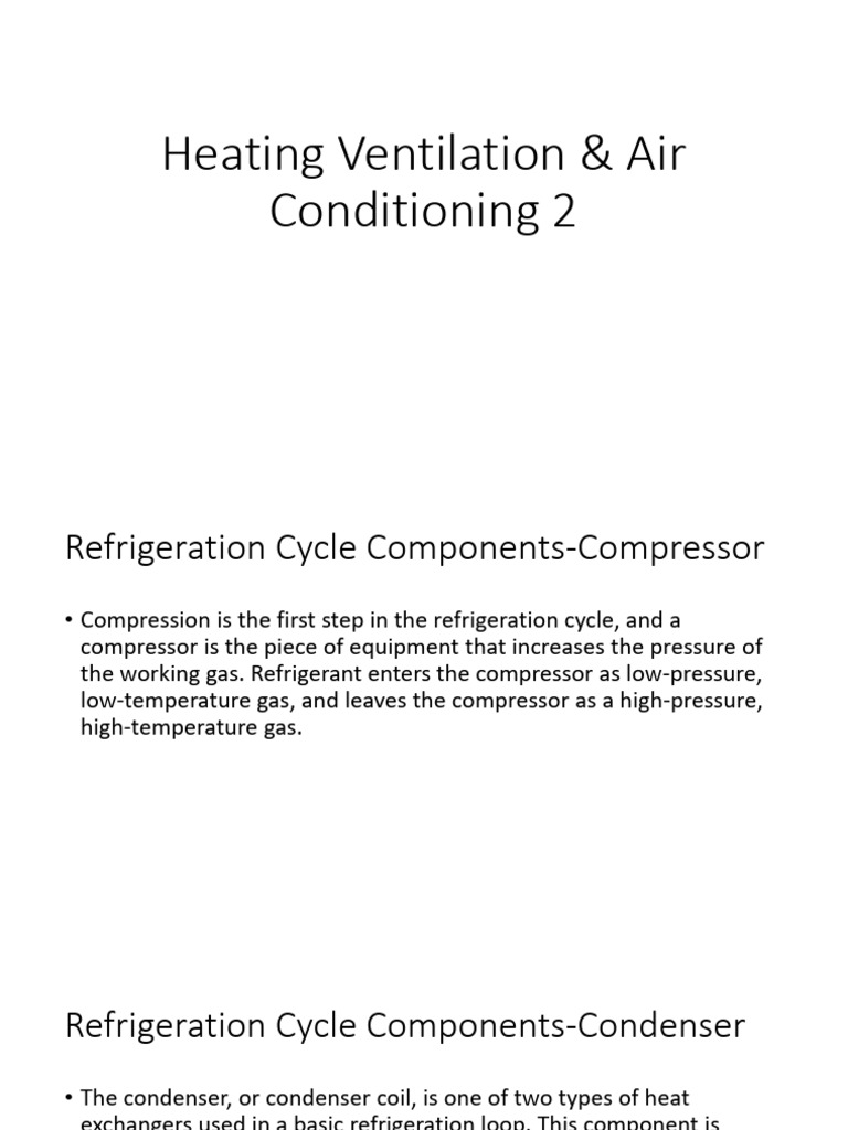 Understanding Refrigeration Cycle Components | PDF