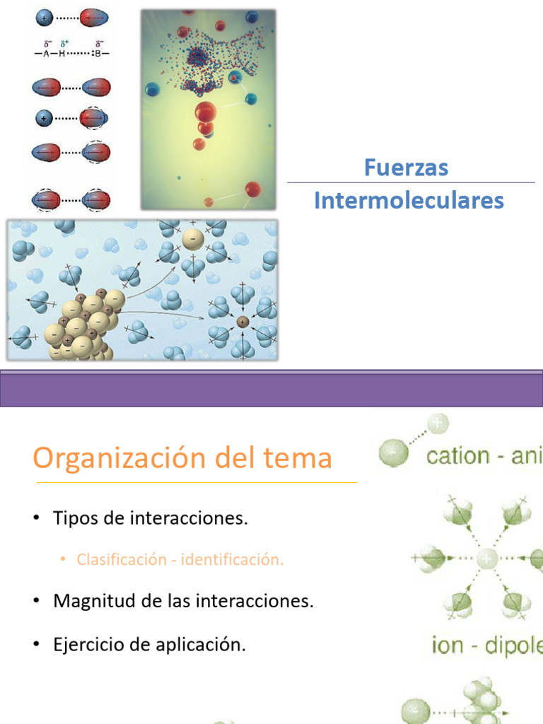 Fuerzas Intermoleculares | PDF | Polaridad química | Fuerza intermolecular